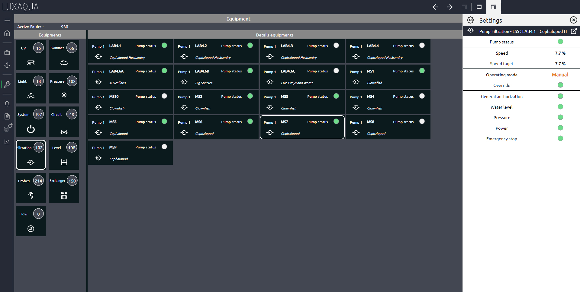 Fish tank monitoring with LXA-Datatech software - LUXAQUA