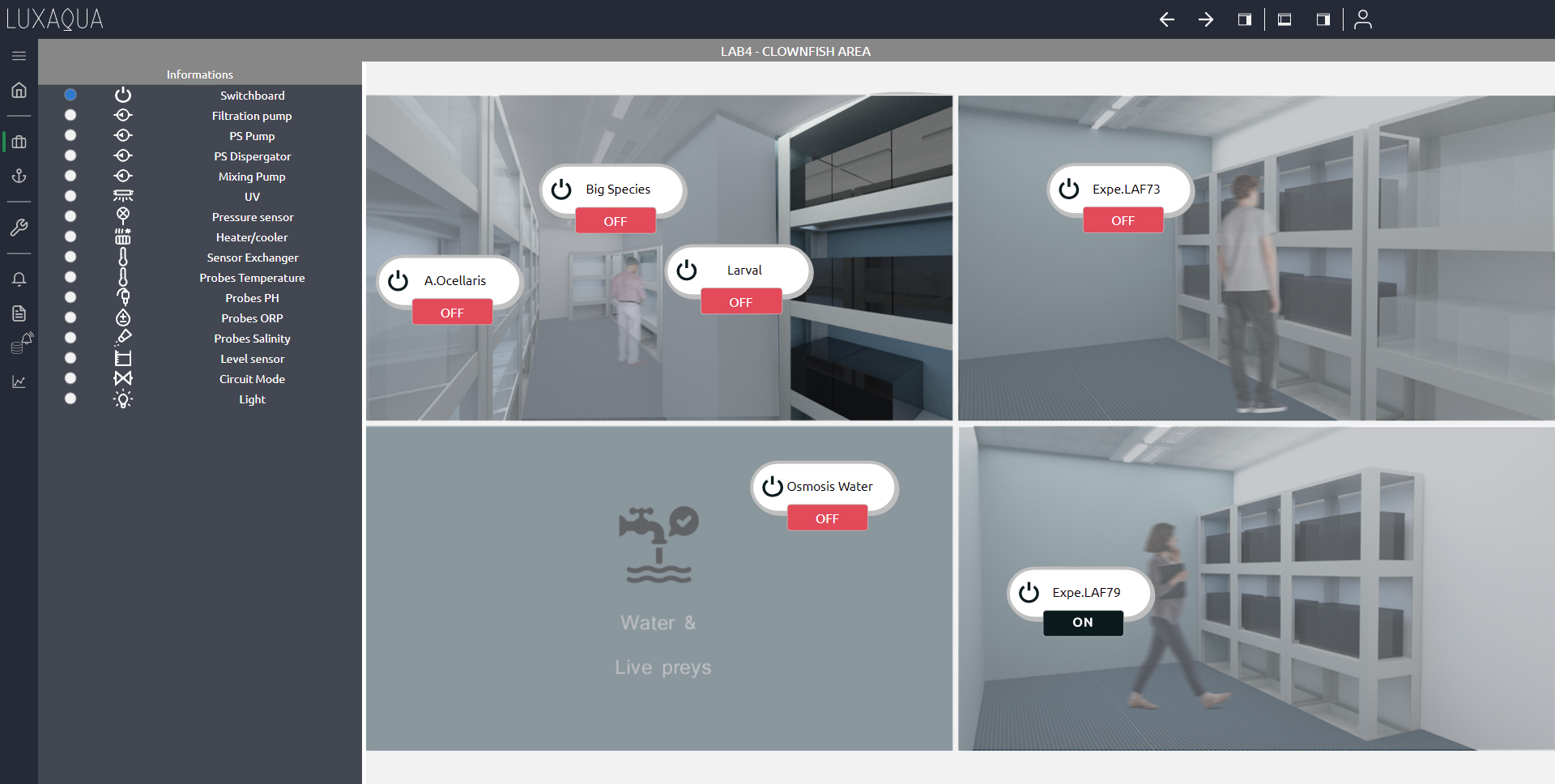 Fish tank monitoring with LXA-Datatech software - LUXAQUA