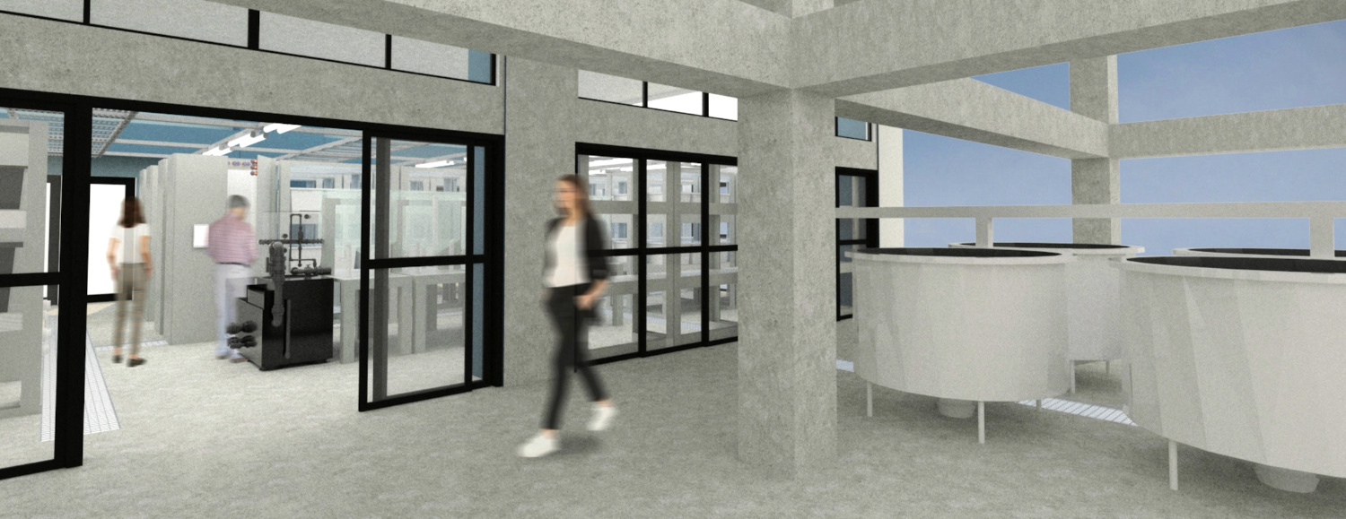 Fish tank rack system for aquatic research facility - LUXAQUA